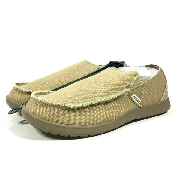 CROCS | Shoes | Crocs Santa Cruz Slip On Shoe Mens Khaki Beige | Poshmark
